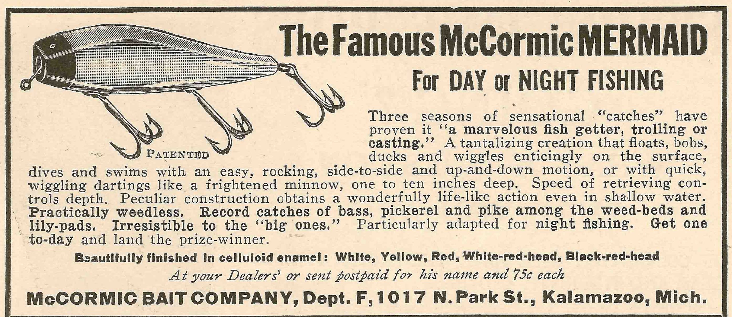 Mr. McCormic's Mermaid - Bass Fishing Archives Sunday Sonnett