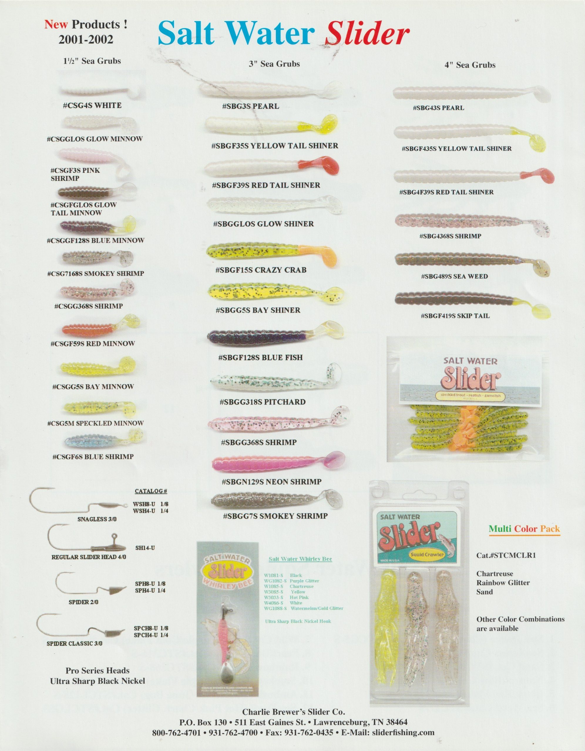 Slider Fishing Catalog 2000 - Bass Fishing Archives Crazy Head Lure ...