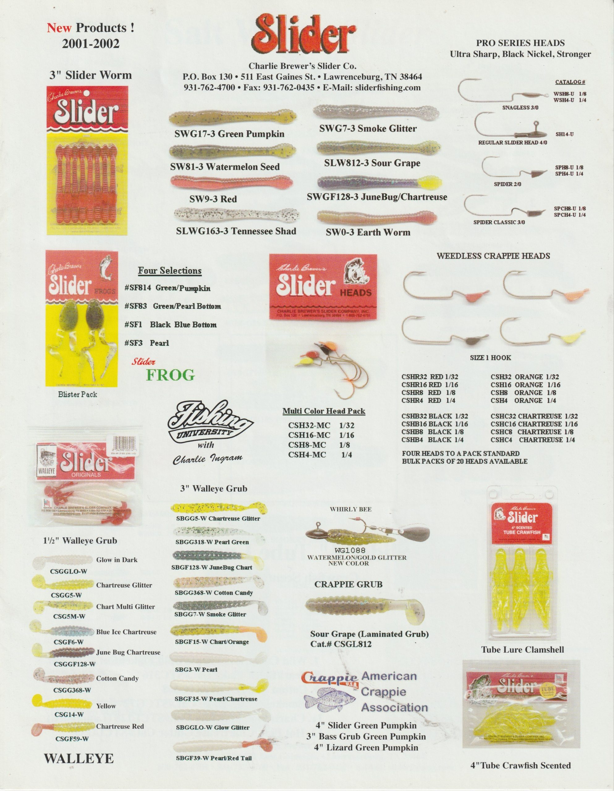 Slider Fishing Catalog 2000 - Bass Fishing Archives Crazy Head Lure ...