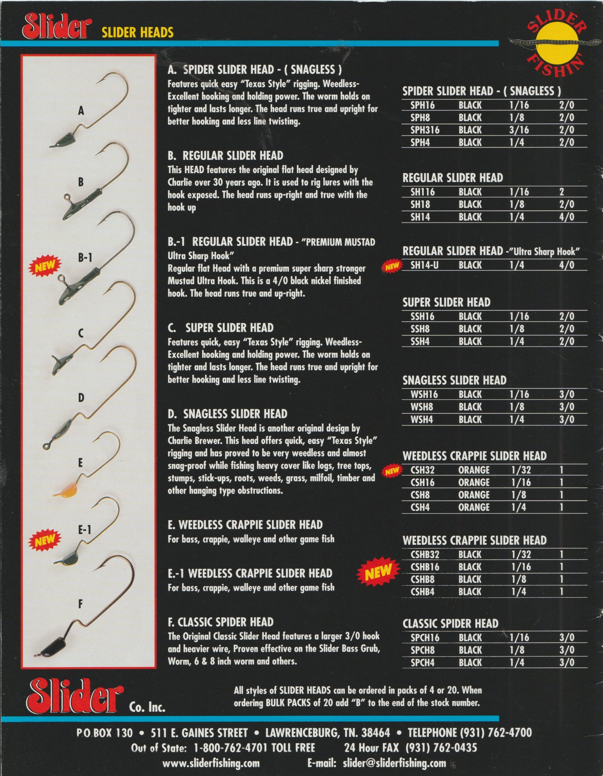 Slider Fishing Catalog 2000 - Bass Fishing Archives Crazy Head Lure ...