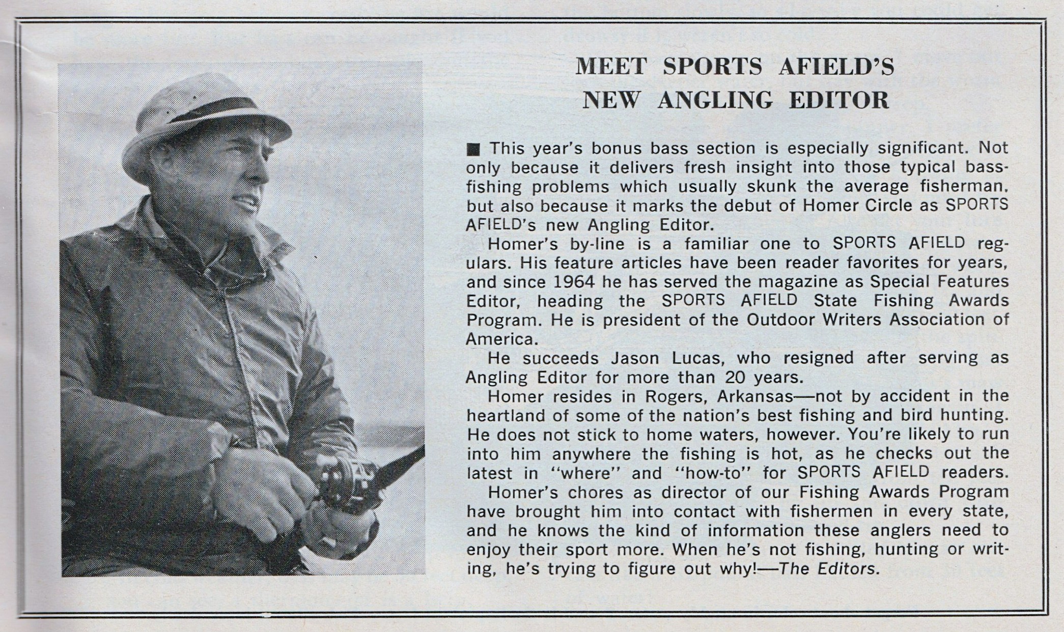 Introducing Homer Circle - Bass Fishing Archives The Writers