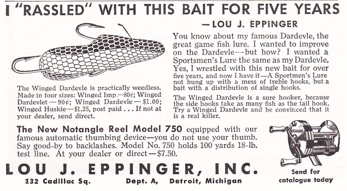 Eppinger Winged Dardevle - Bass Fishing Archives Tackle History