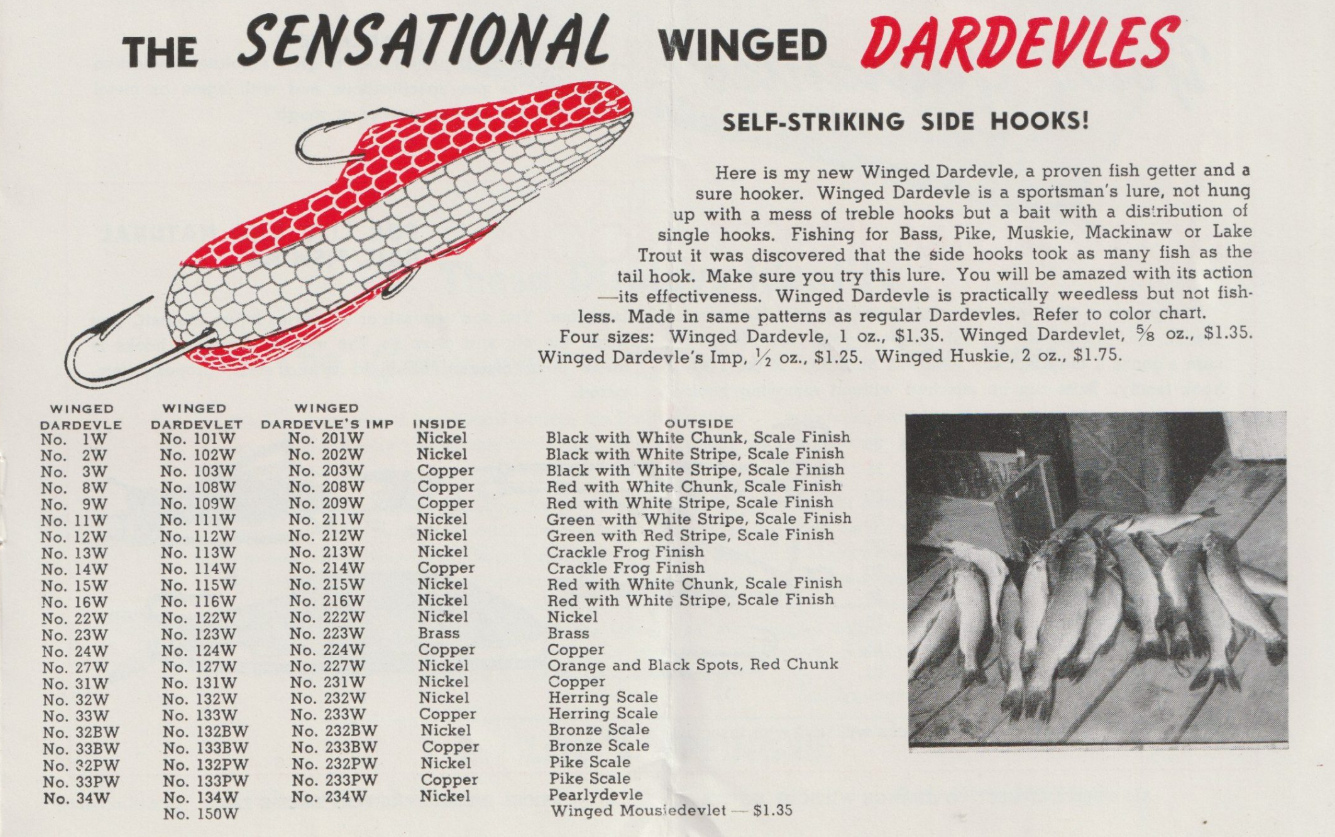 Eppinger Winged Dardevle - Bass Fishing Archives Tackle History