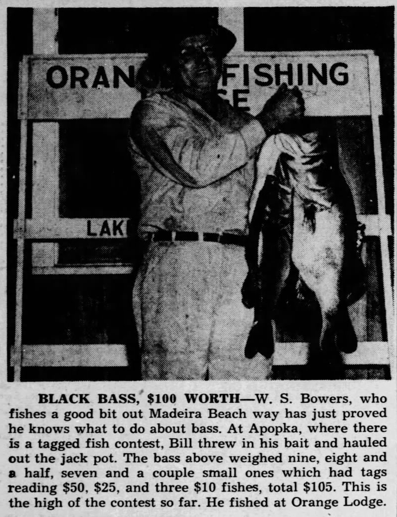 Tampa Times Big Bass 1948 - Bass Fishing Archives Historic Bass Fishing ...