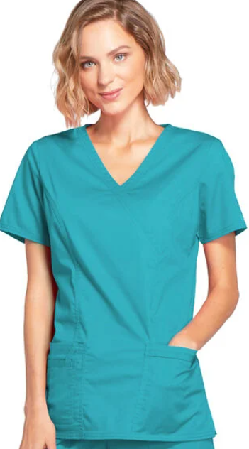 Macomb Bookstore: Women's Mock Wrap Scrub Top