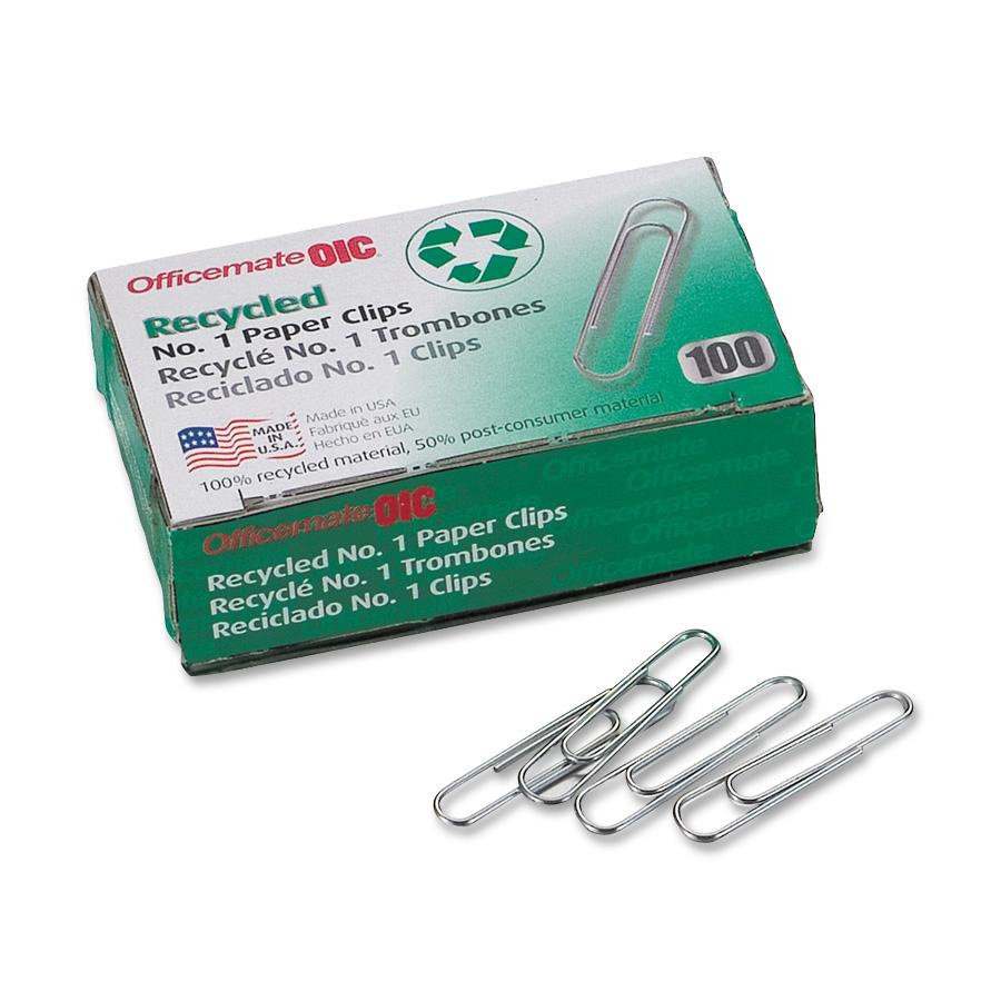 GNTC Bookstore: Officemate Paper Clips - Silver Standard 100Pk Box