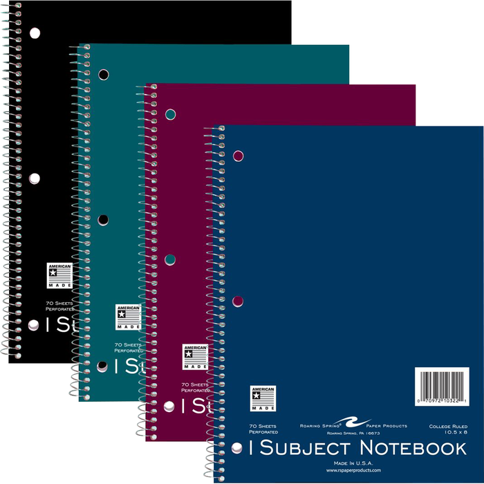 GNTC Bookstore: Roaring Spring Wirebound Notebook - Asst 8x10.5in 70Sht ...