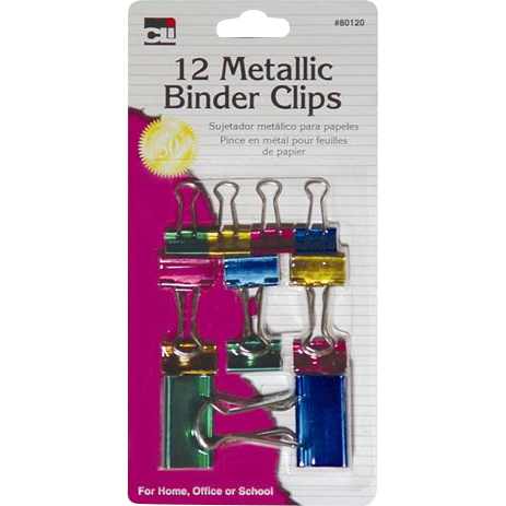 The Hub - ATC Bookstore: 12 Metallic Binder Clips