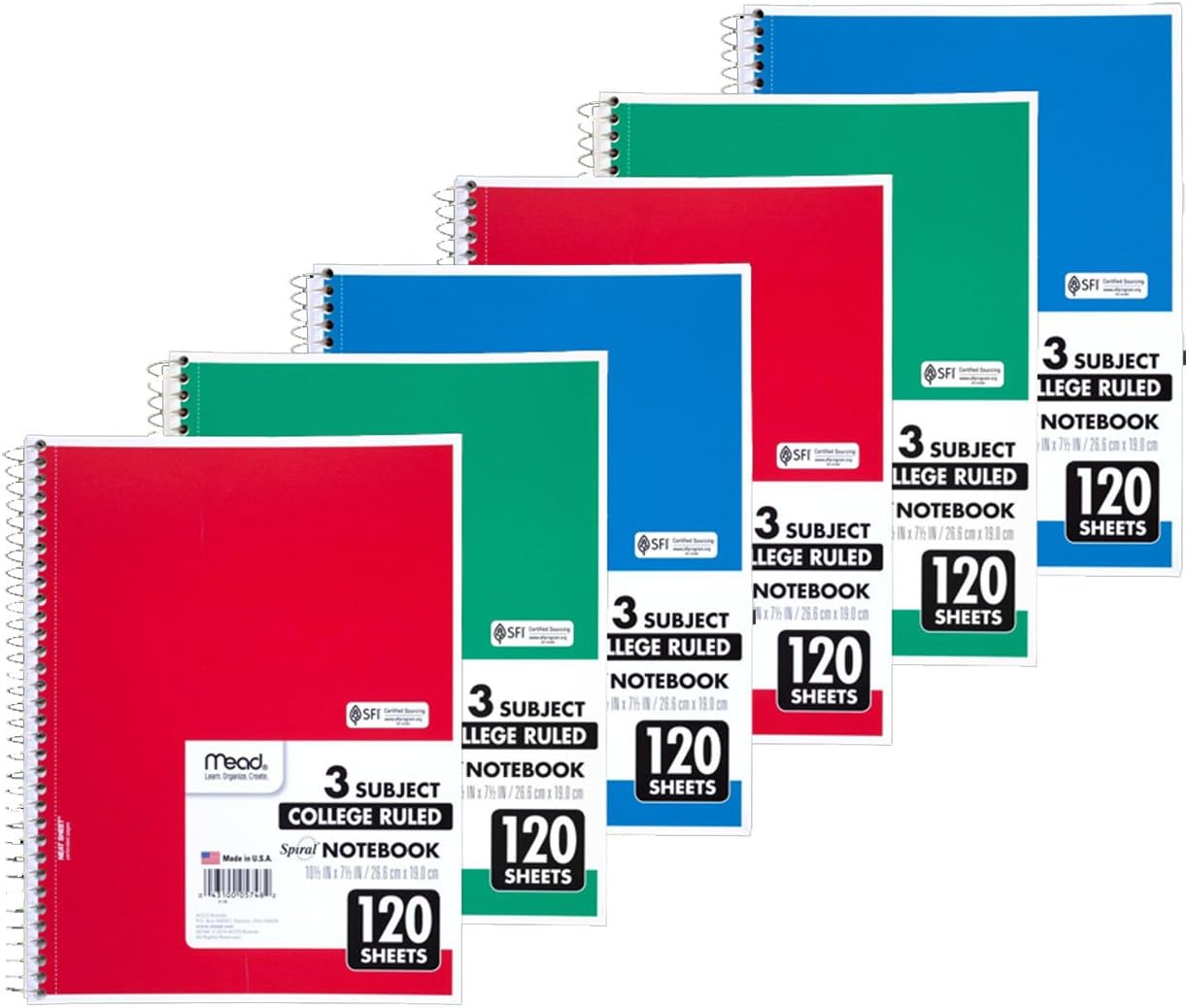 The Hub - ATC Bookstore: Mead Spiral Notebook, College Ruled, 3 subject