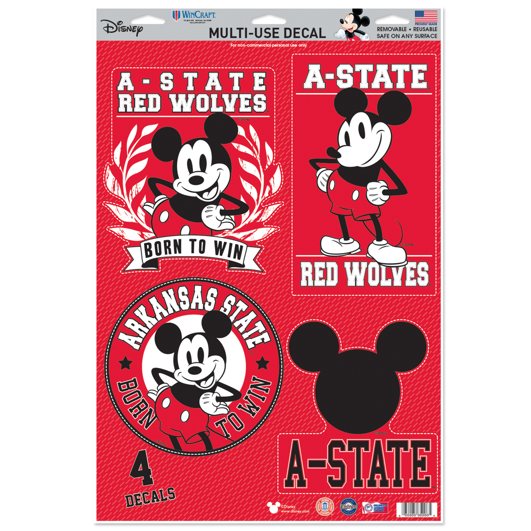 Textbook Brokers - Jonesboro: A-State & Disney Decals - 4 Pack