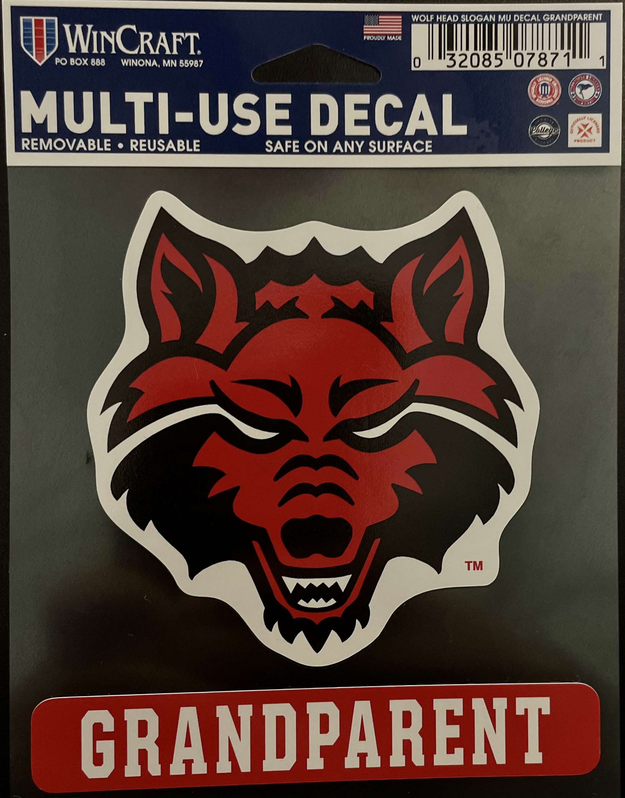 Textbook Brokers - Jonesboro: Red Wolves Grandparent Multi-Use Decal