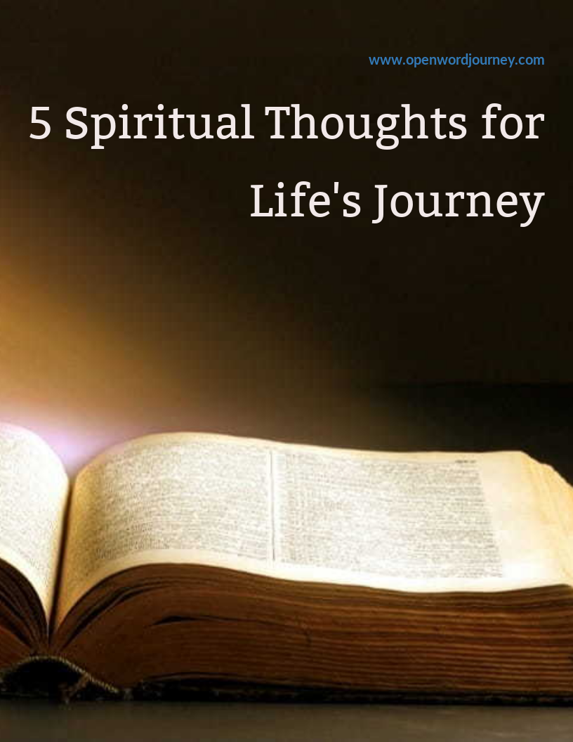 5 Spiritual Thoughts for Life's Journey