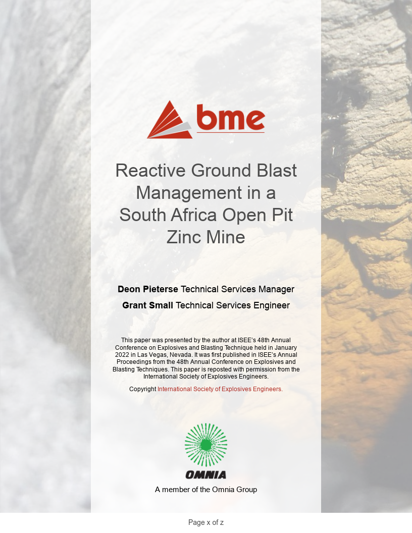 Safely resolving reactive ground when blasting