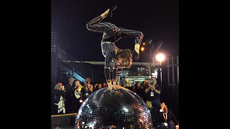 Disco Ball with Contortionist - Beyer Entertainment