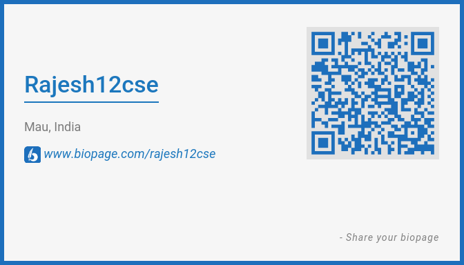 Rajesh12cse - Biopage