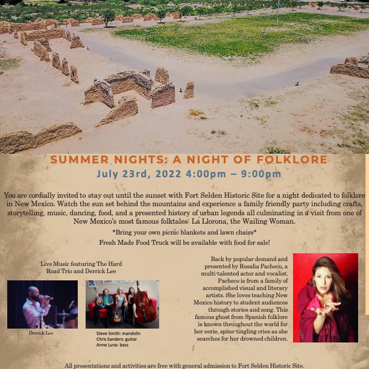 Anne Luna Radium Springs Tickets, Fort Selden Historic Site Jul 23 ...