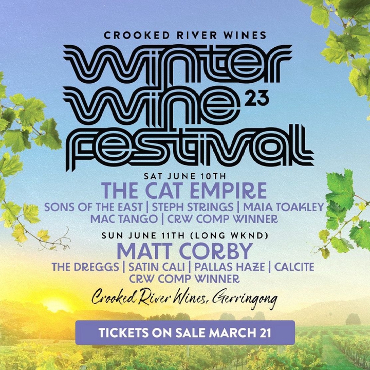 Sons of the East Gerringong Tickets, Crooked River Wines - Winery ...