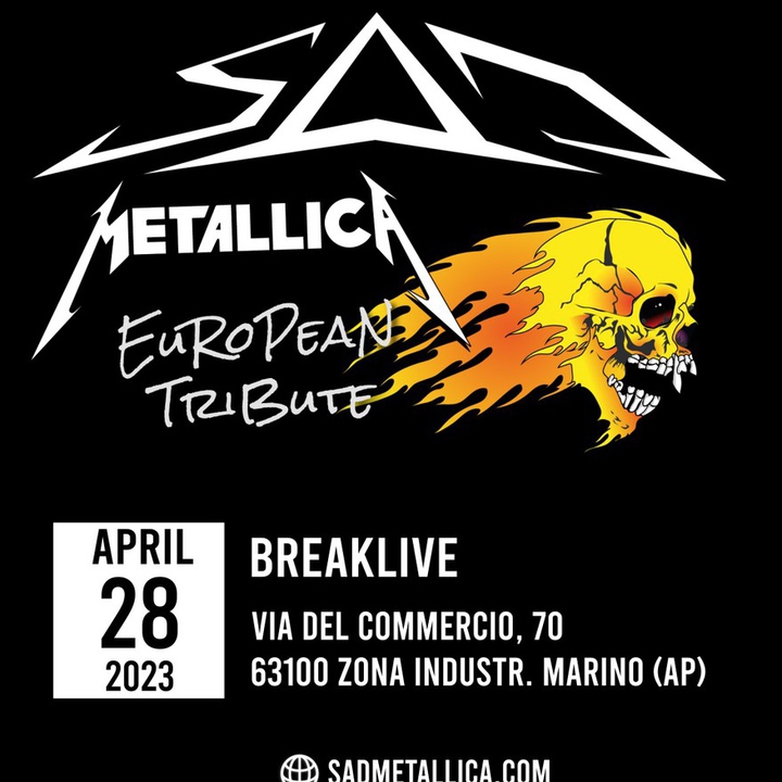 SAD - European Metallica Tribute Zona Industriale Marino Tickets ...