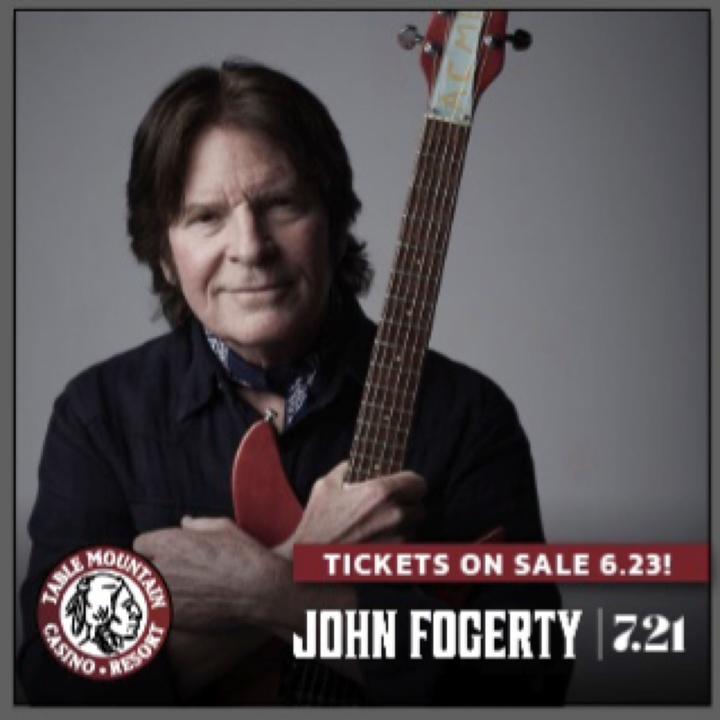 John Fogerty Friant Ingressos , Table Mountain Casino 21 de julho de ...