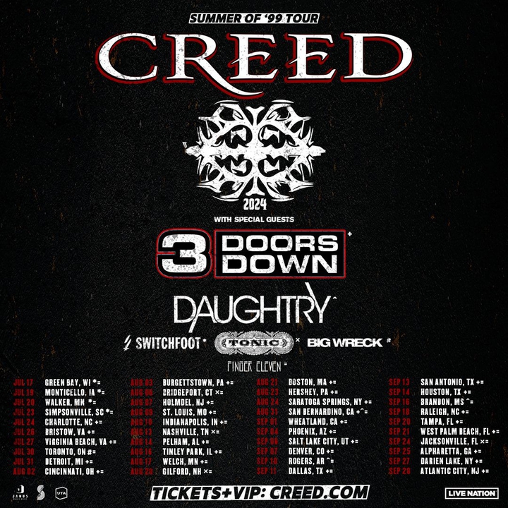 Creed West Valley City Tickets, Utah First Credit Union Amphitheatre ...