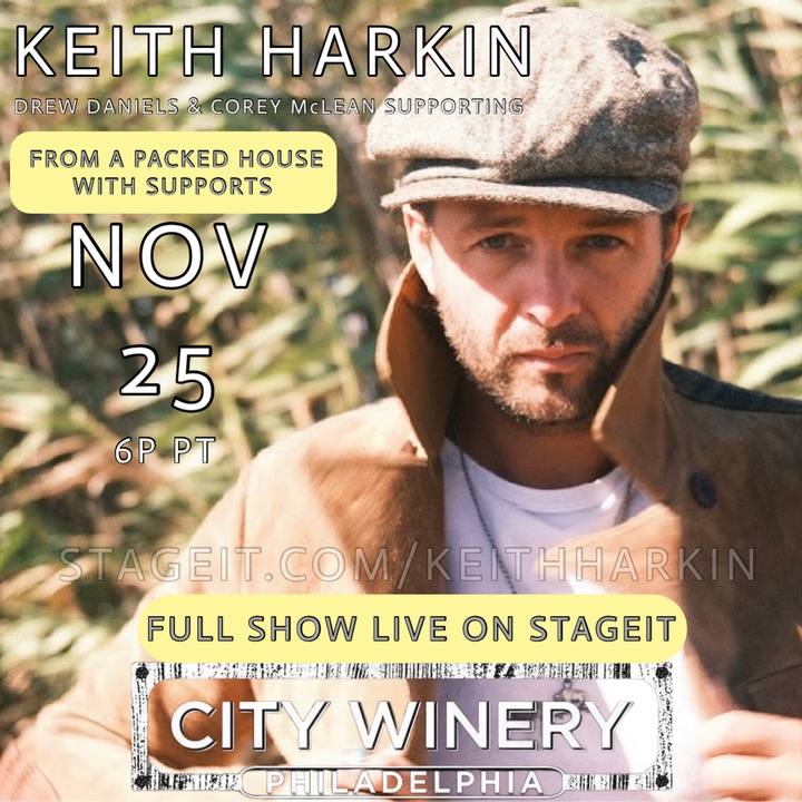 Live-Übertragung des Konzerts von Keith Harkin am 25. November 2023 ...