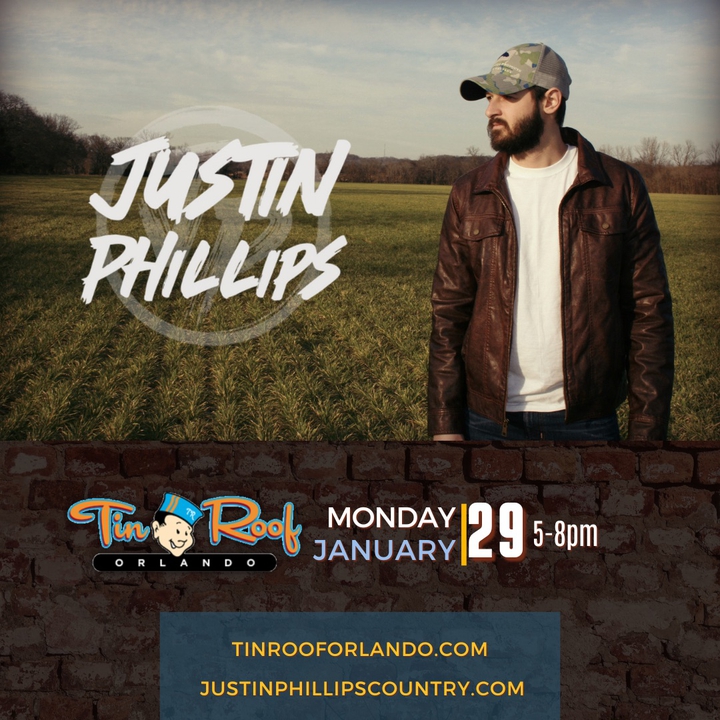 Justin Phillips Orlando Tickets, Tin Roof Orlando Jan 29, 2024 ...