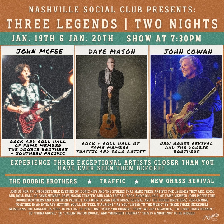 Karten für John McFee in Carson City, Nashville Social Club Carson City ...