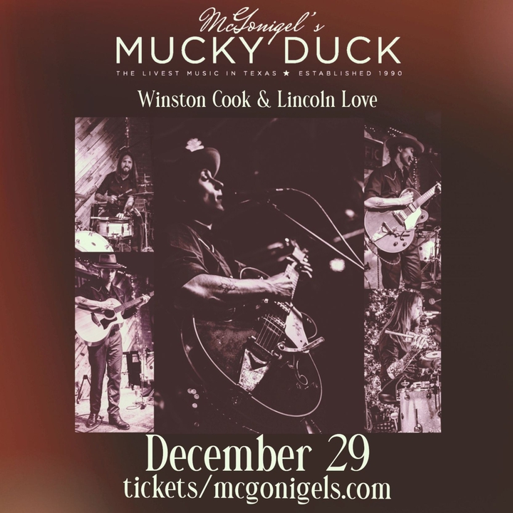 Winston Cook Houston Tickets, McGonigel's Mucky Duck Dec 29, 2023 ...