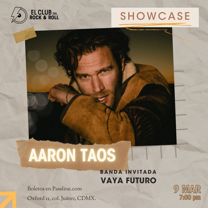 AARON TAOS Ciudad de México Ingressos , El Club del Rock & Roll ...