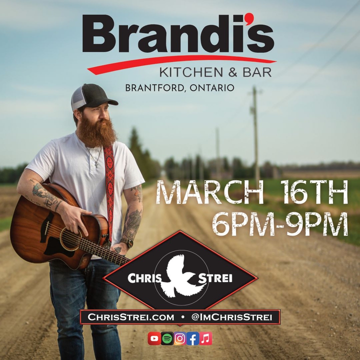 Chris Strei Brantford Entradas, Brandi's Kitchen and Bar 16 de marzo de ...