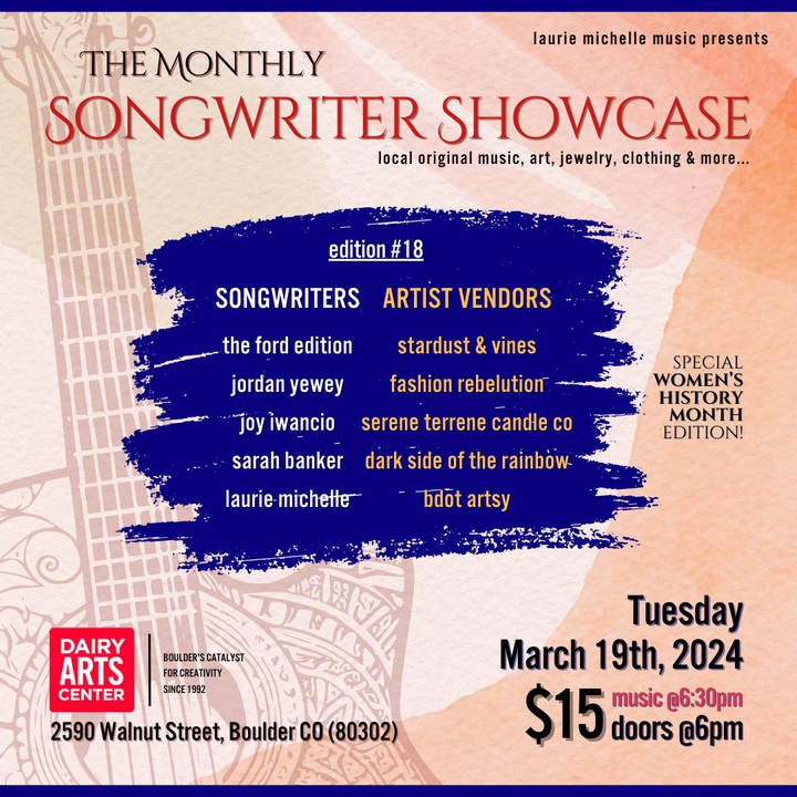 Karten für Sarah Banker in Boulder, Dairy Arts Center 19. März 2024 ...