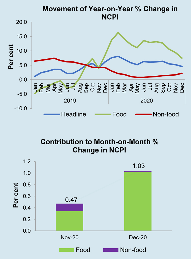 NCPI based Inflation decreased in December 2020 - Adaderana Biz English ...