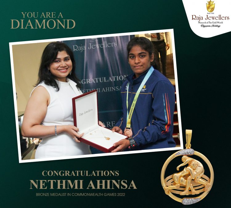 Raja Jewellers rewards Nethmi Ahinsa’s win at the 2022 Commonwealth ...