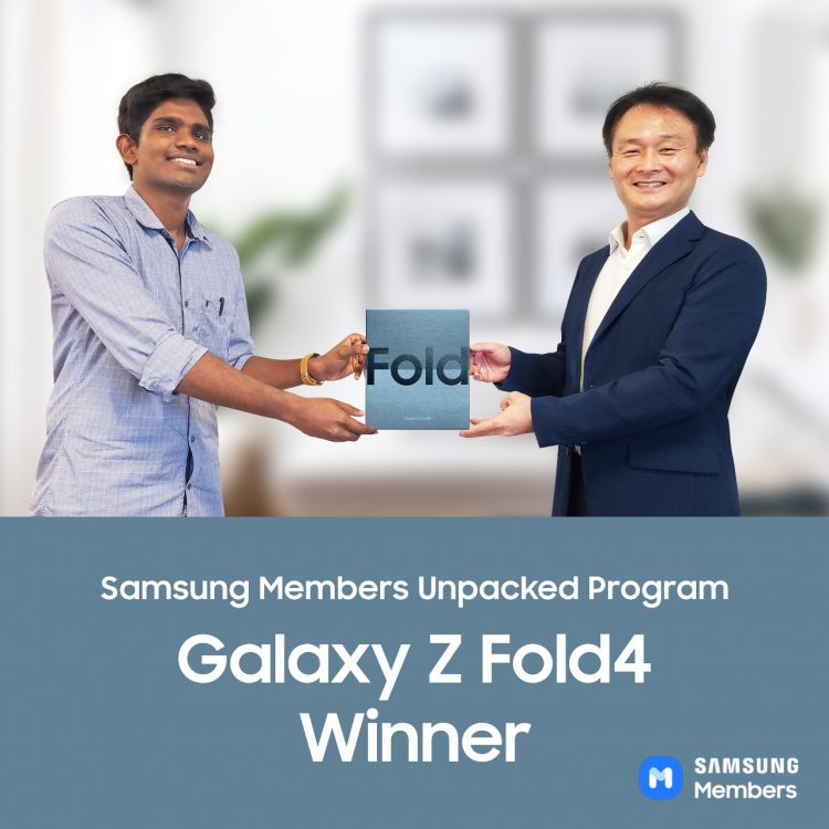 Samsung Member wins Galaxy Z Fold4 at Members Live Unpacked Event ...
