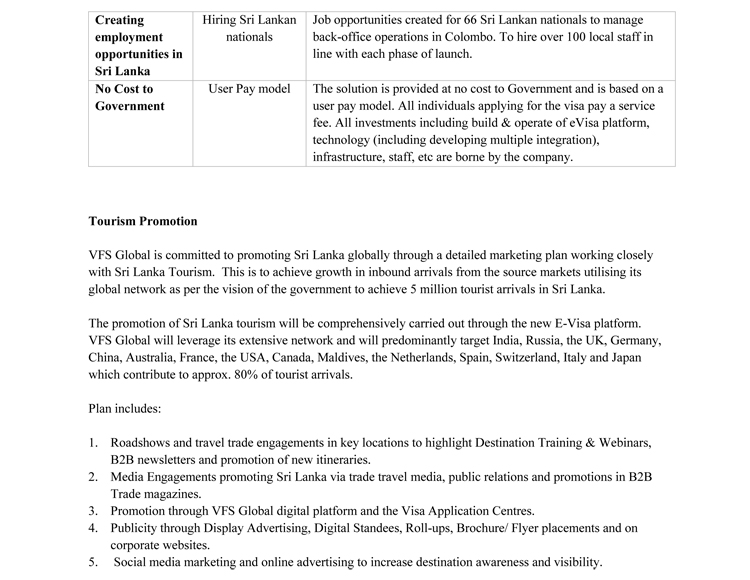 VFS Global statement on Sri Lanka E-Visa - Adaderana Biz English | Sri ...