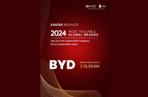 BYD Ranks Among Top 10 in 2024 Kantar BrandZ Global Automotive Brands ...