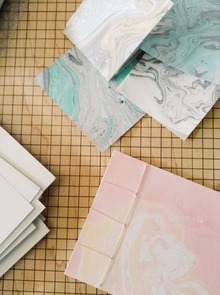 Paper Marbling + Bookbinding