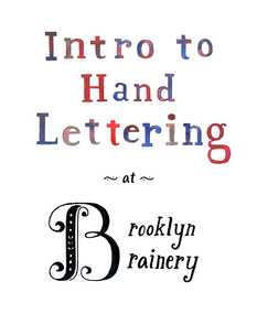 Intro to Hand Lettering (Windsor Terrace)