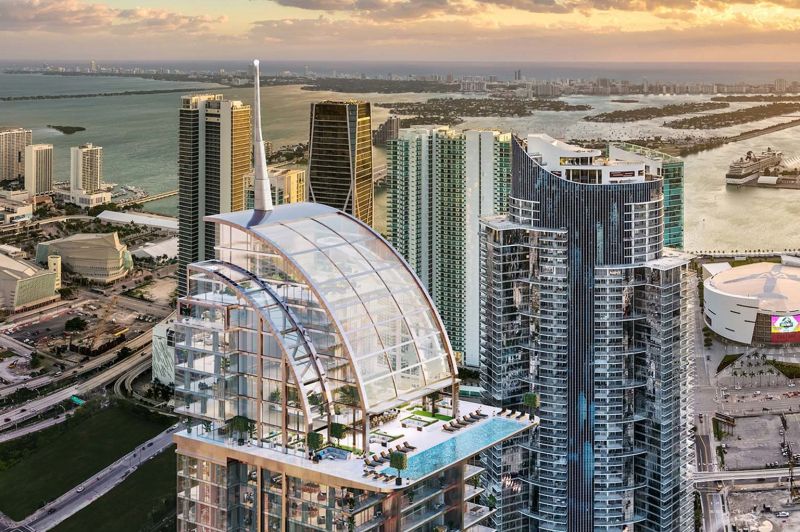 Crews Prepare For Construction On The 52-Story Legacy Hotel & Residences