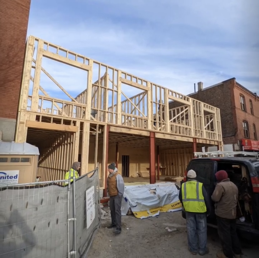 Framing Underway on 9-Unit JP Multifamily