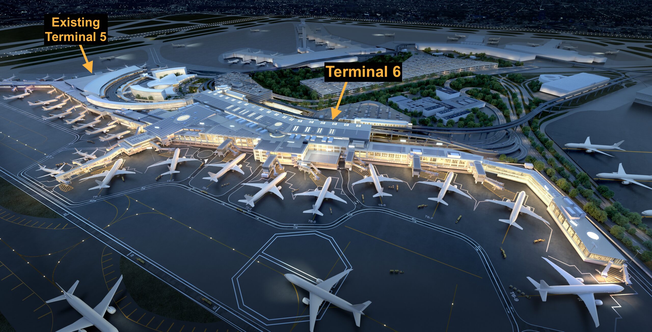 Construction Progresses on First Phase of JFK's New Terminal 6