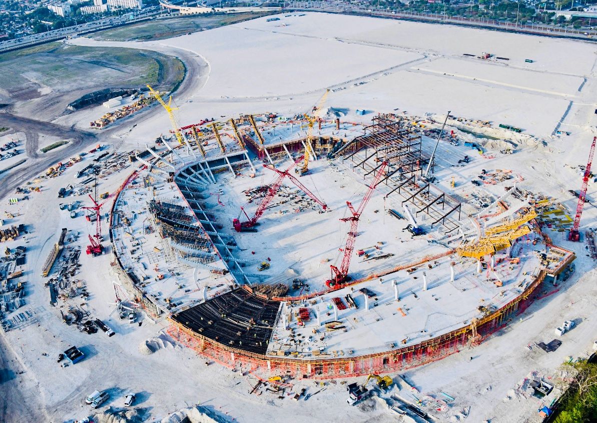 Construction Progressing on Stadium at Miami Freedom Park