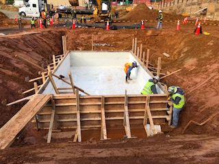 Below Grade Construction Continues for Founders Row II