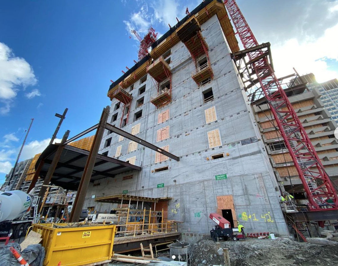 Concrete Core Rising at Bulfinch Crossing Site