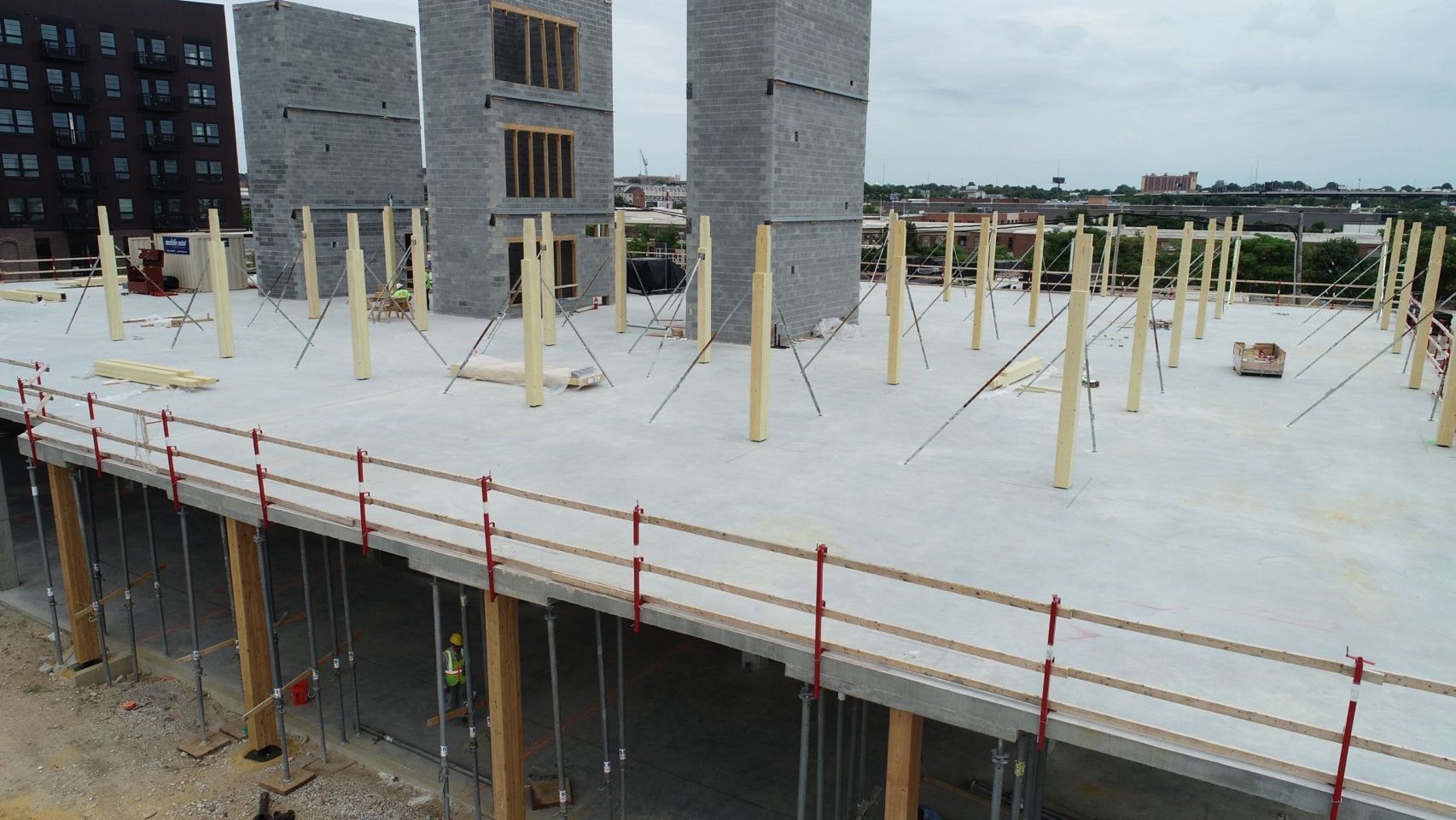 Construction crews are making progress at 40TEN in Baltimore