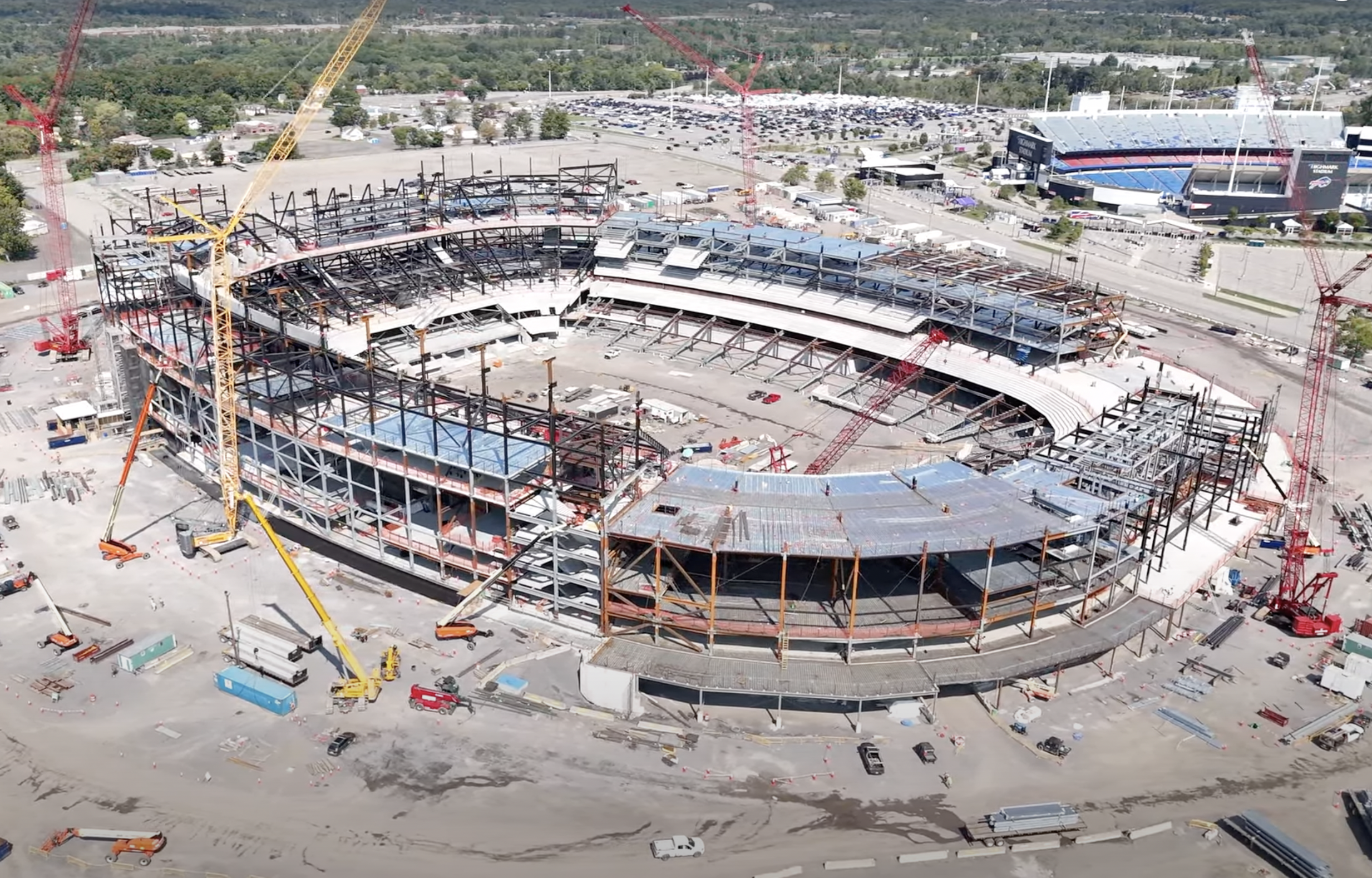 Upper Deck Starts to Take Shape at Bills New Stadium Site
