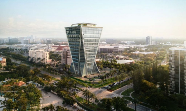 Striking Glass-and-Steel Tower Takes Shape in Northeast Miami-Dade