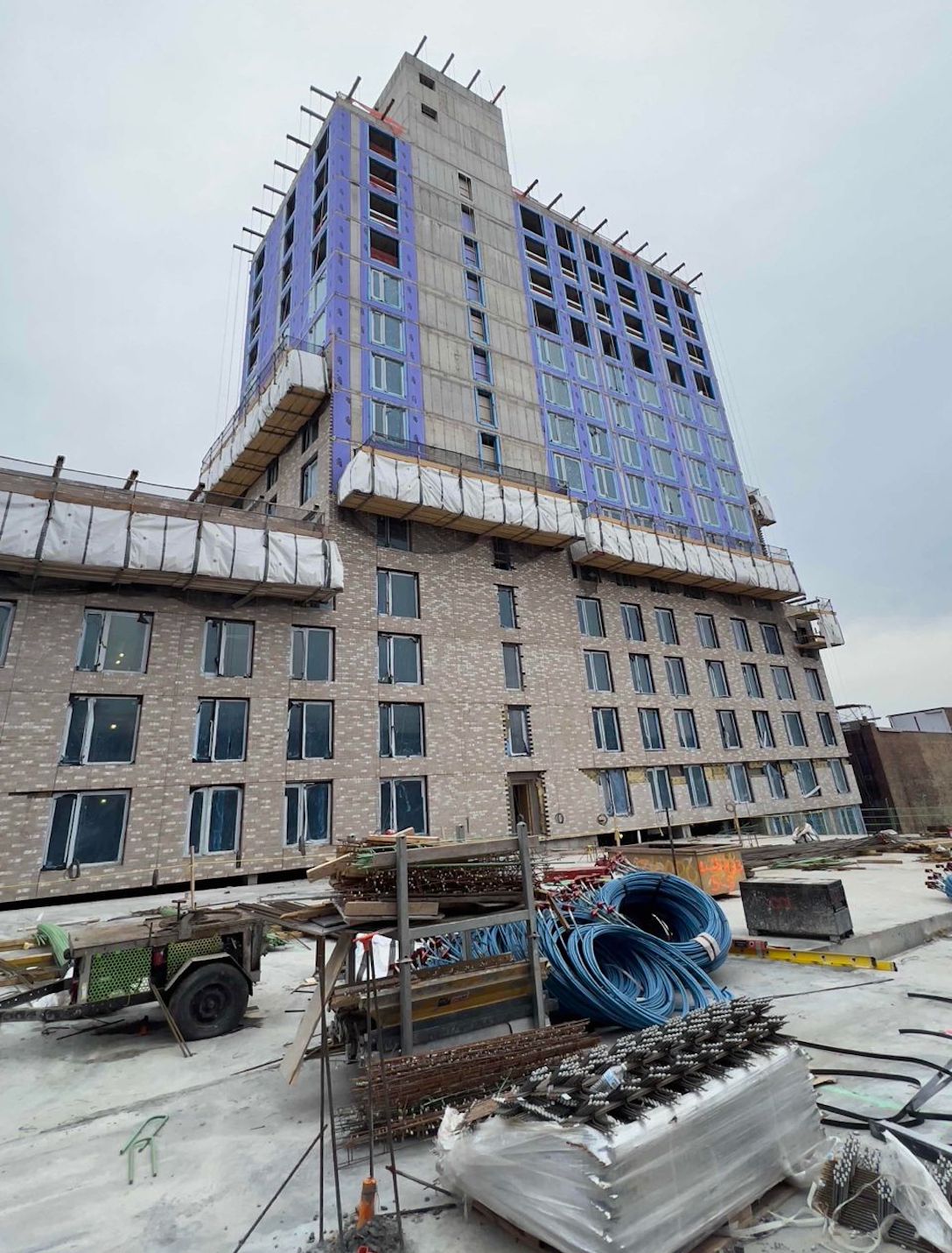 Facade Work Underway for Dual-Tower Project in Coney Island