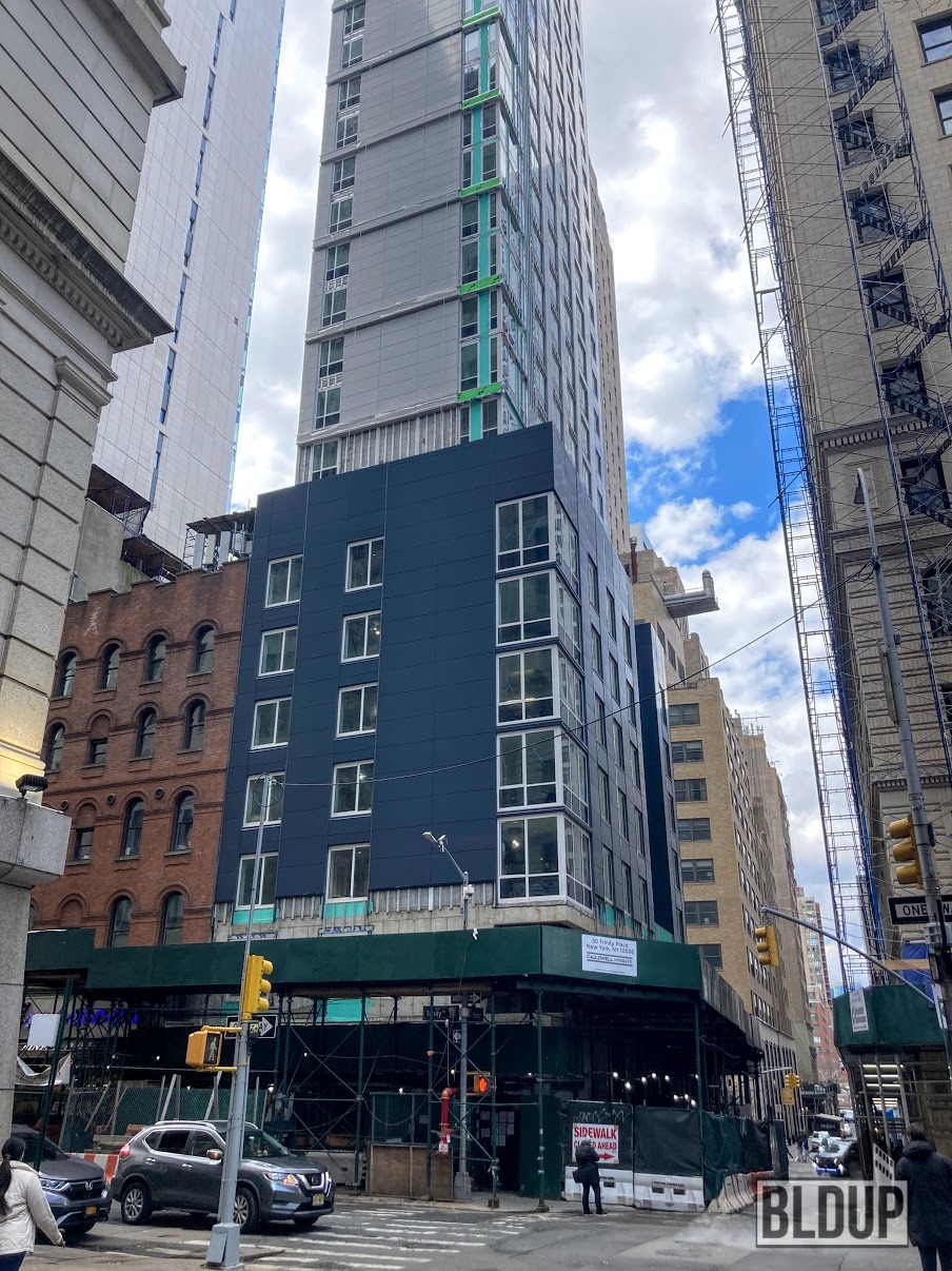 Facade Work Underway for Financial District Hotel