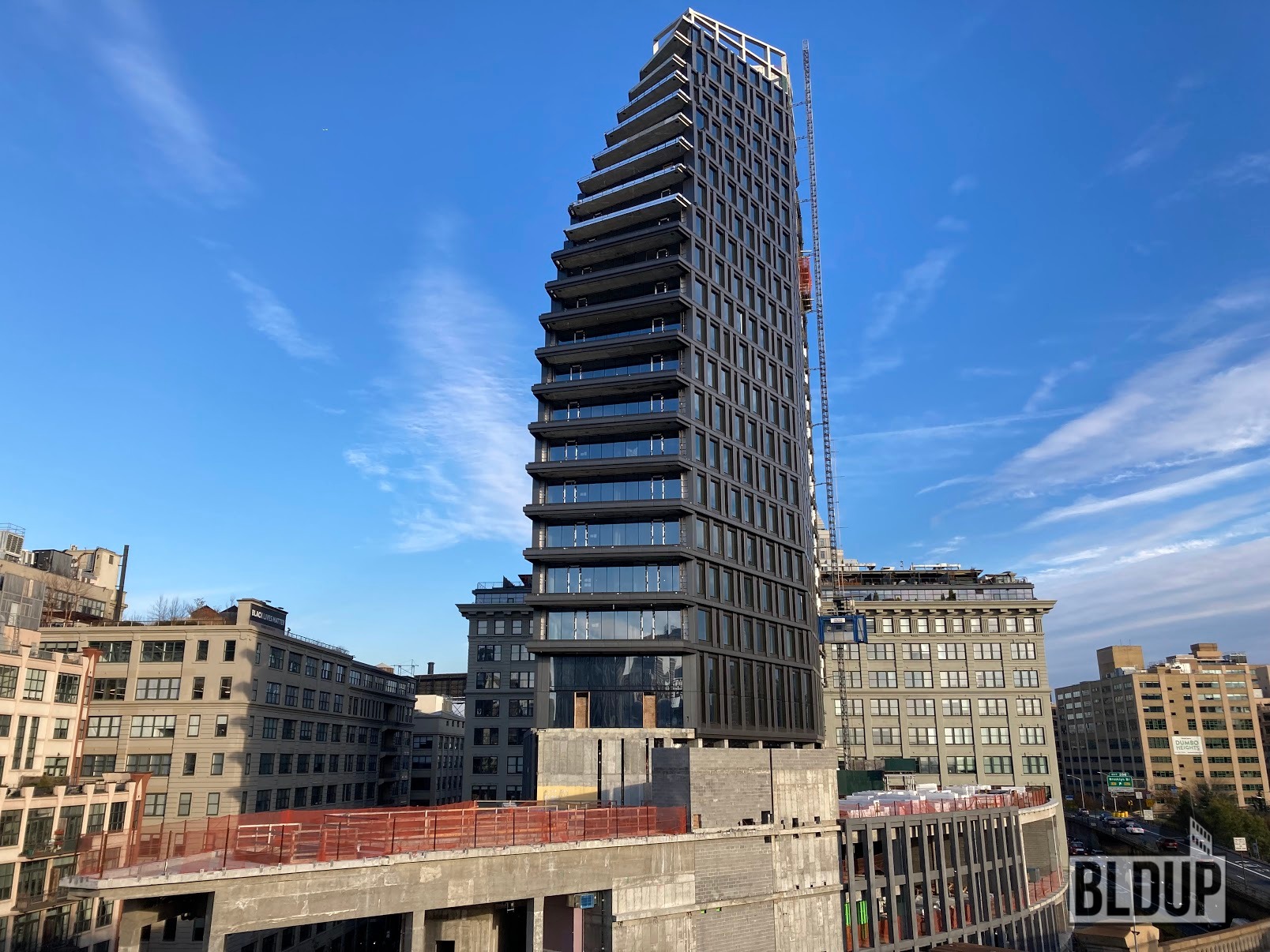 Facade Work Progresses for Luxury Condo Tower in DUMBO